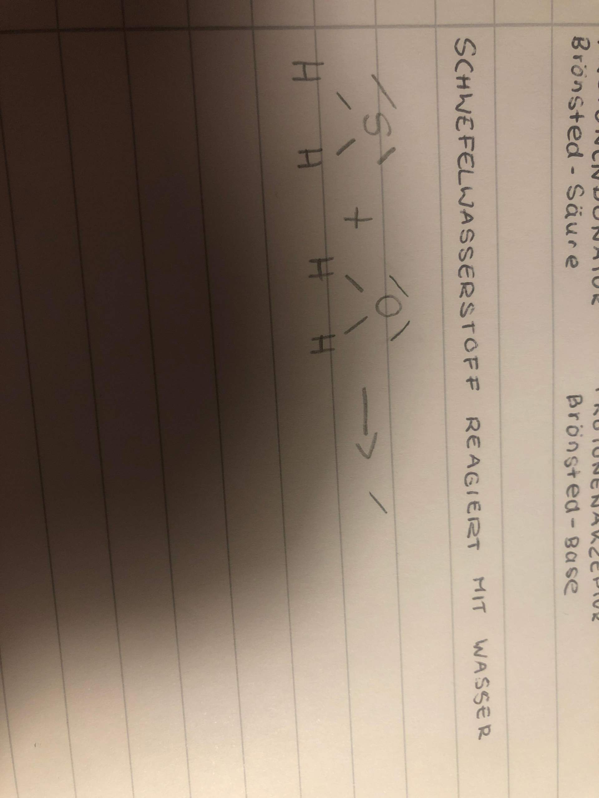 Wie sieht die Lewis-Formel für die Reaktion von Schwefelwasserstoff mit ...