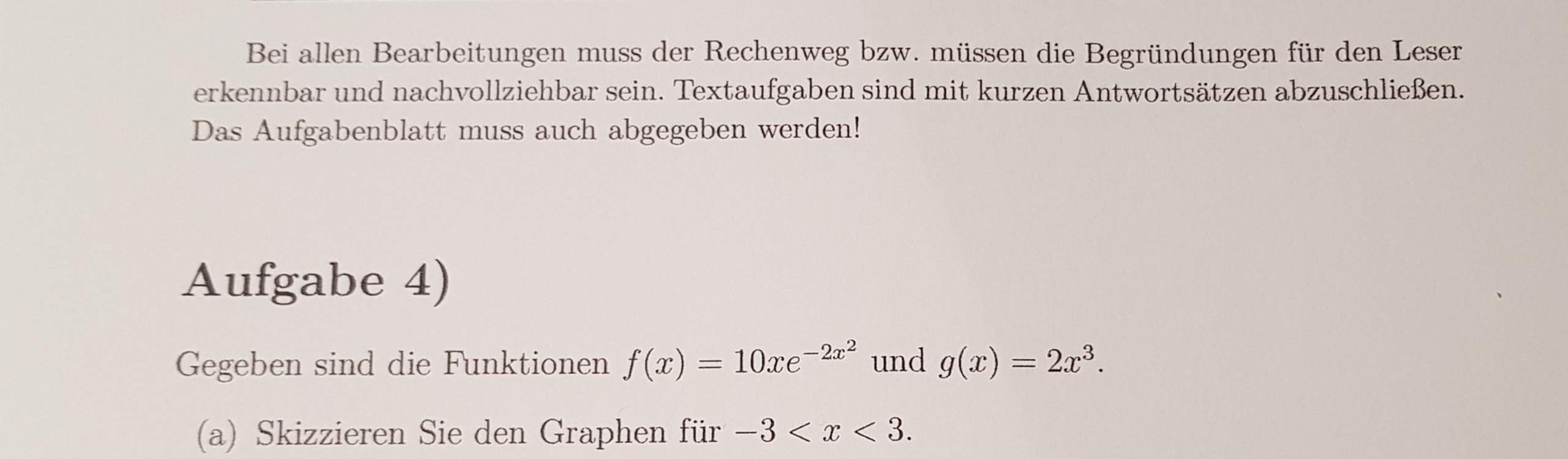 Wie skizziere ich den Graphen anhand einer Funktion und e- Funktion ...