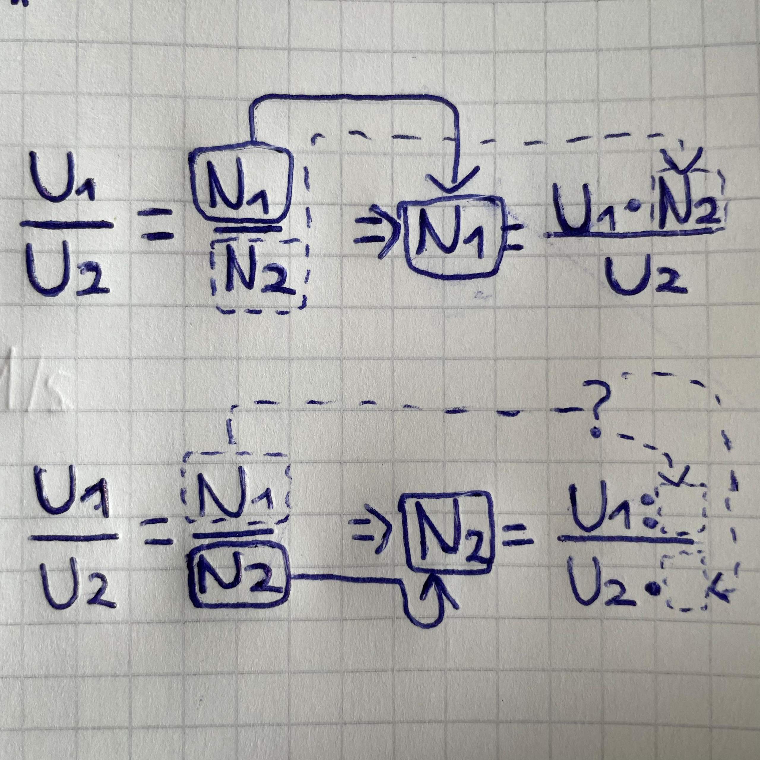 Wie stelle ich Bruch = Bruch um? (Mathematik, Physik, rechnen)