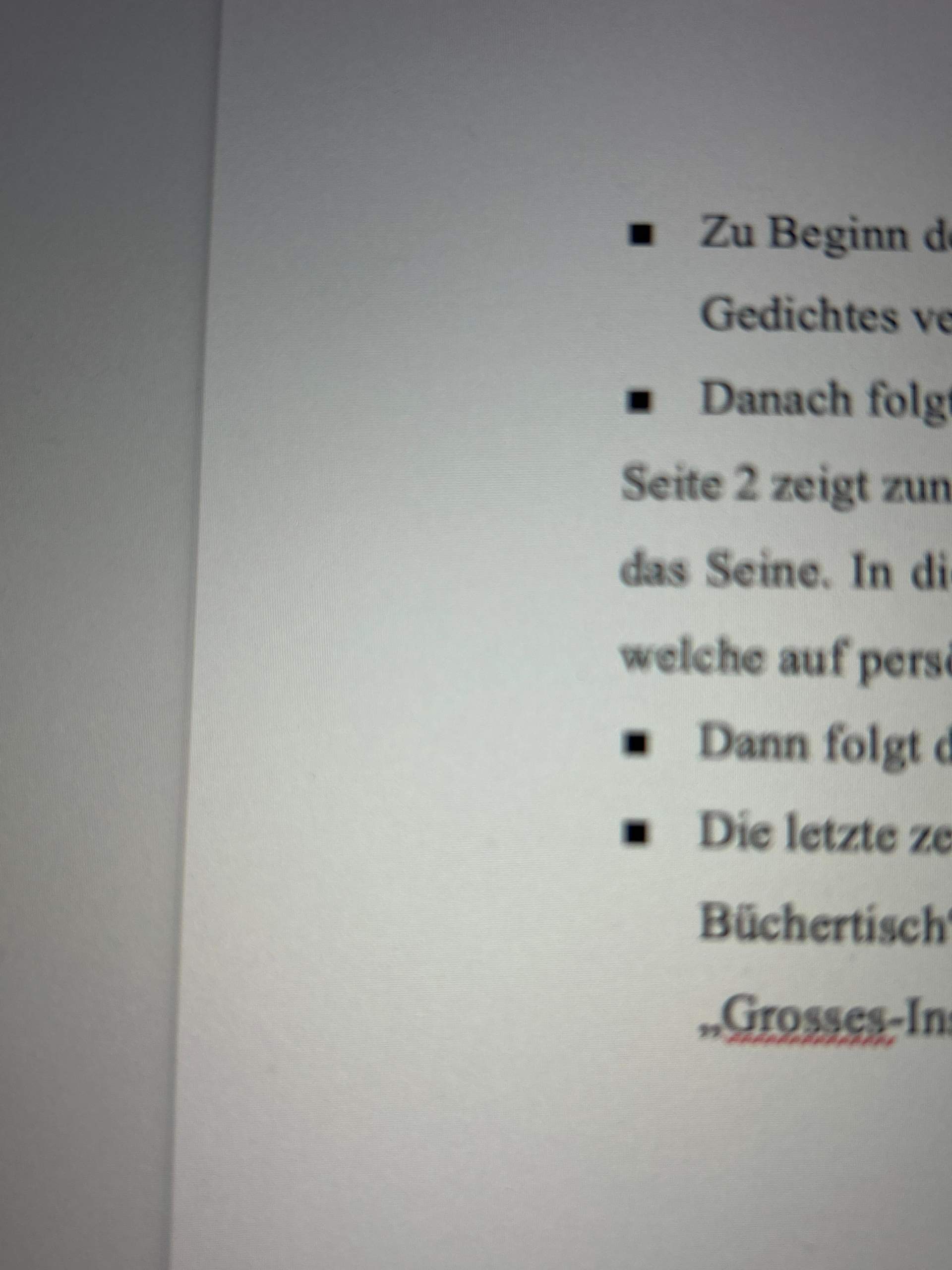 Wie stelle ich das richtig ein, sodass alles richtig unter dem ...