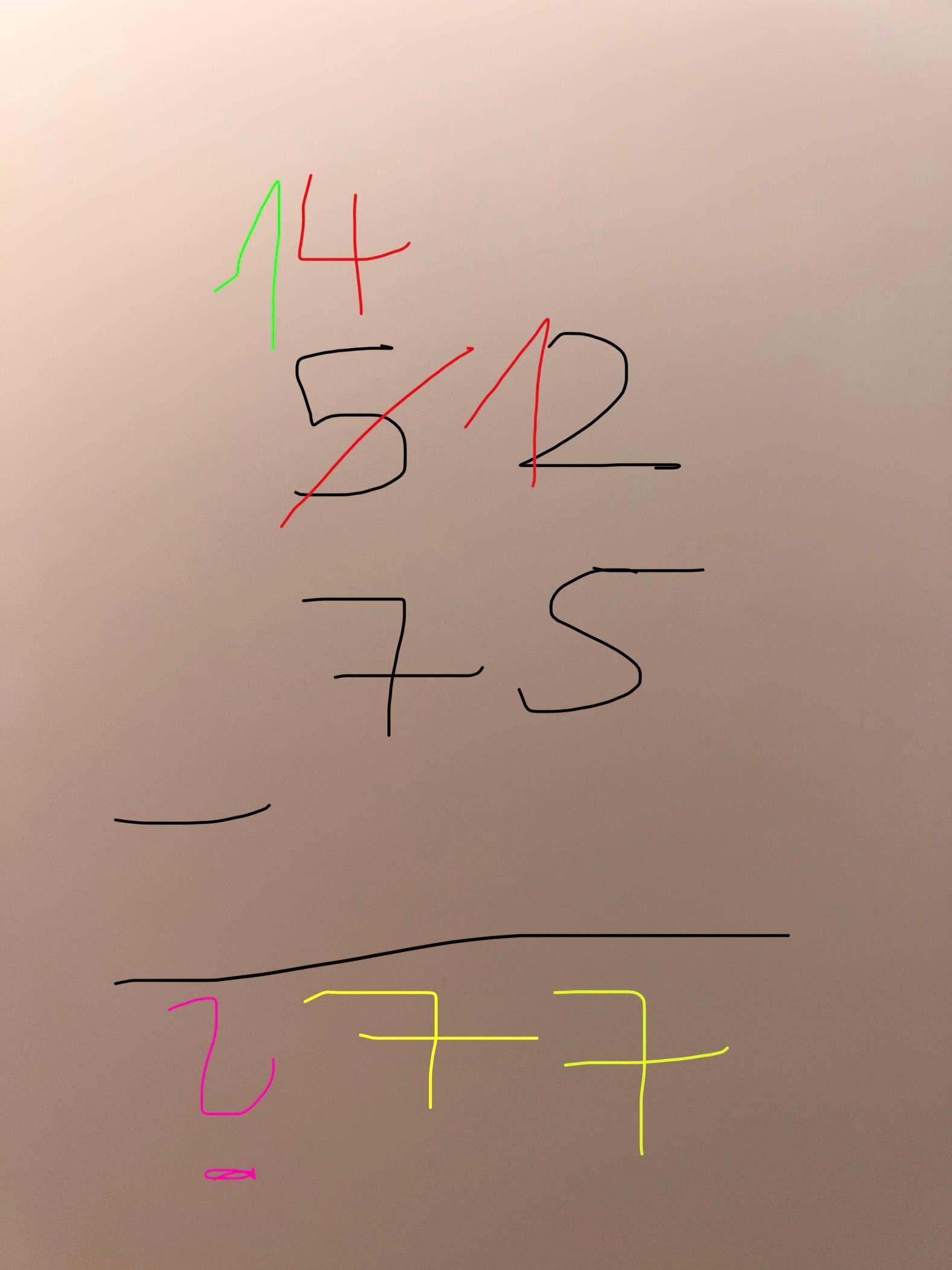 Wie subtrahiert man wenn es keine Zahl mehr gibt? (Schule, Mathematik ...