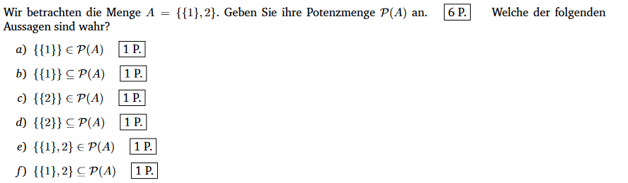 Wie unterscheidet man Teilmengen und Elemente? (Logik, Beweis, Mengenlehre)