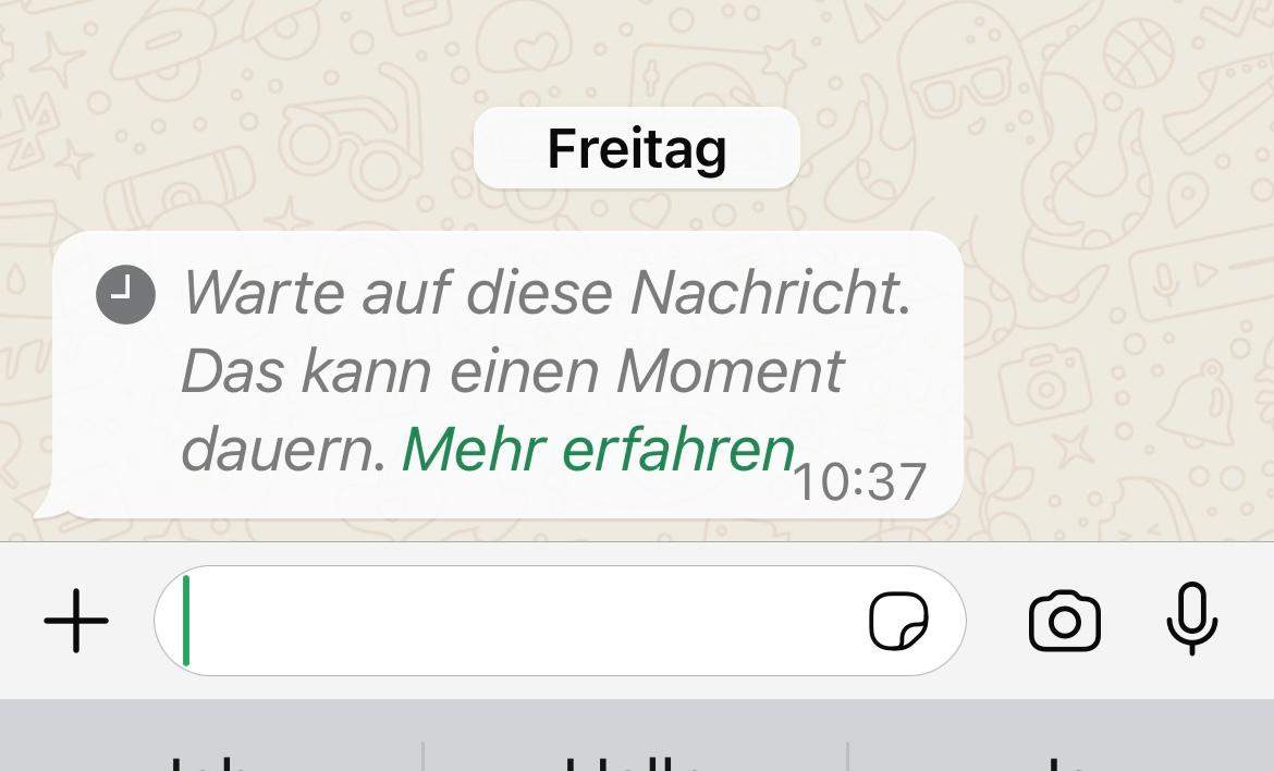 Warte Auf Diese Nachricht Das Kann Einen Moment Dauern