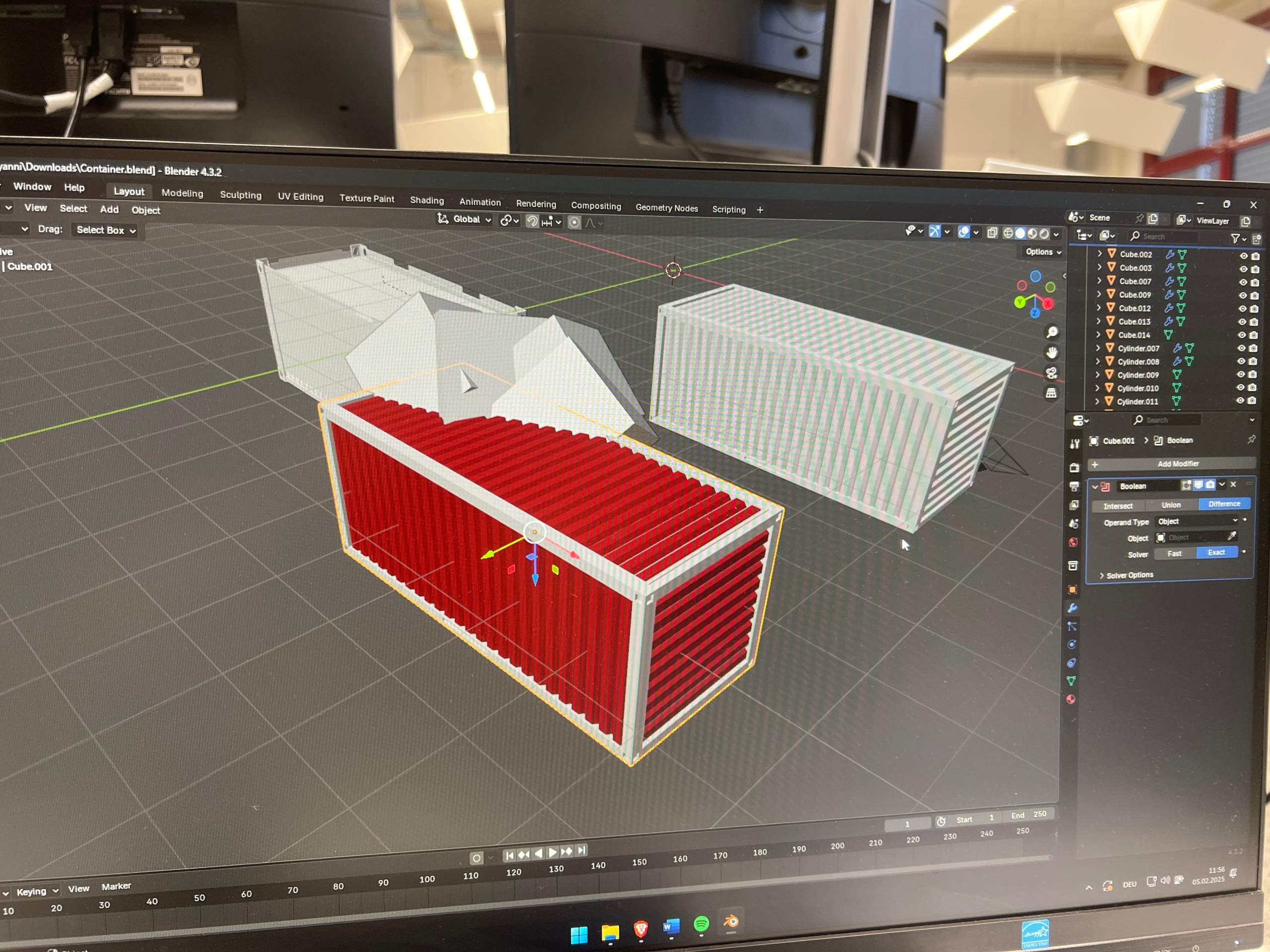Wieso funktioniert in Blender Boolean nicht richtig? (Design, 3D ...