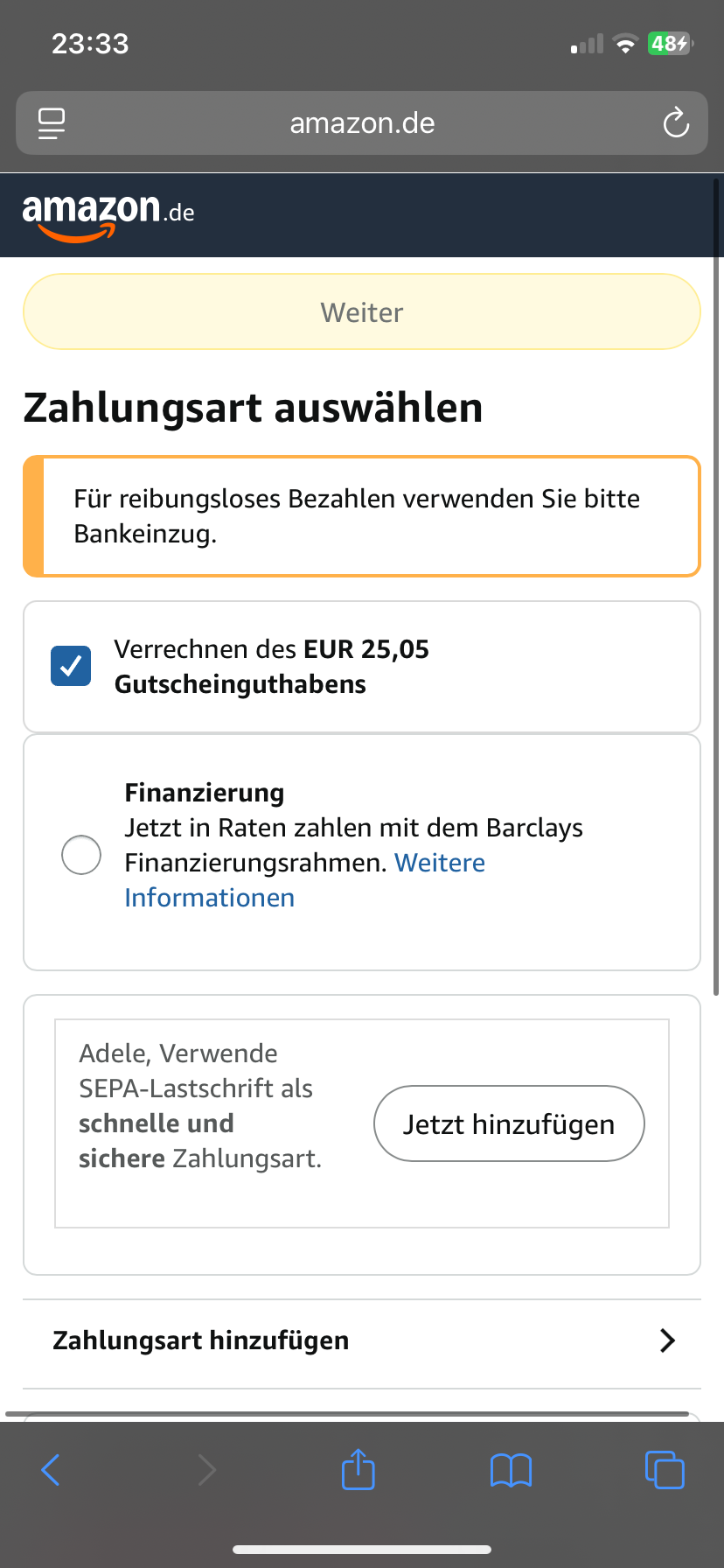 Wieso geht Amazon nicht? (Geld, Versand, Bestellung)