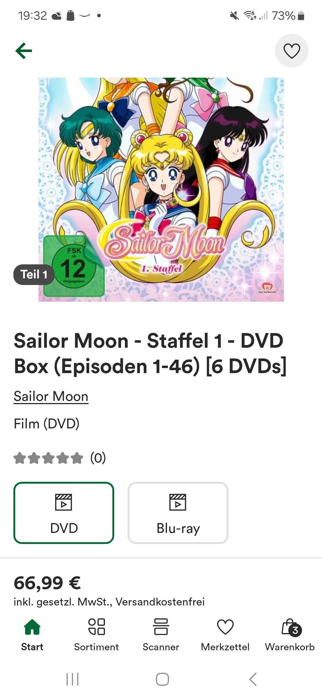 Wieso haben die deutschen DVD Boxen von Sailor Moon das deutsche Intro "Sag das Zauberwort ...