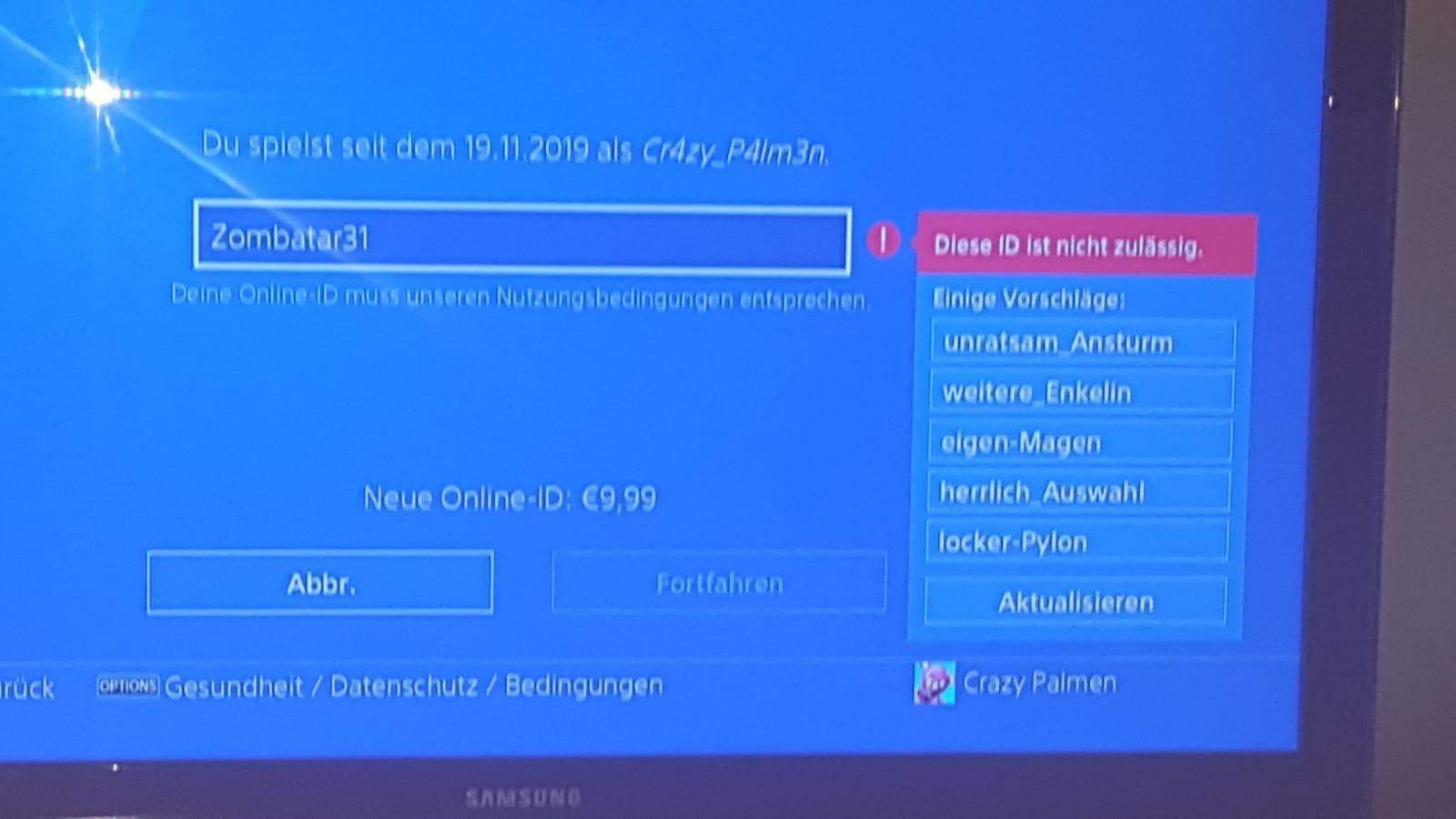 Wieso Ist Diese Id Nicht Zul ssig Ps4 PlayStation 4 PlayStation wieso-ist-diese-id-nicht-zul-ssig-ps4-playstation-4-playstation