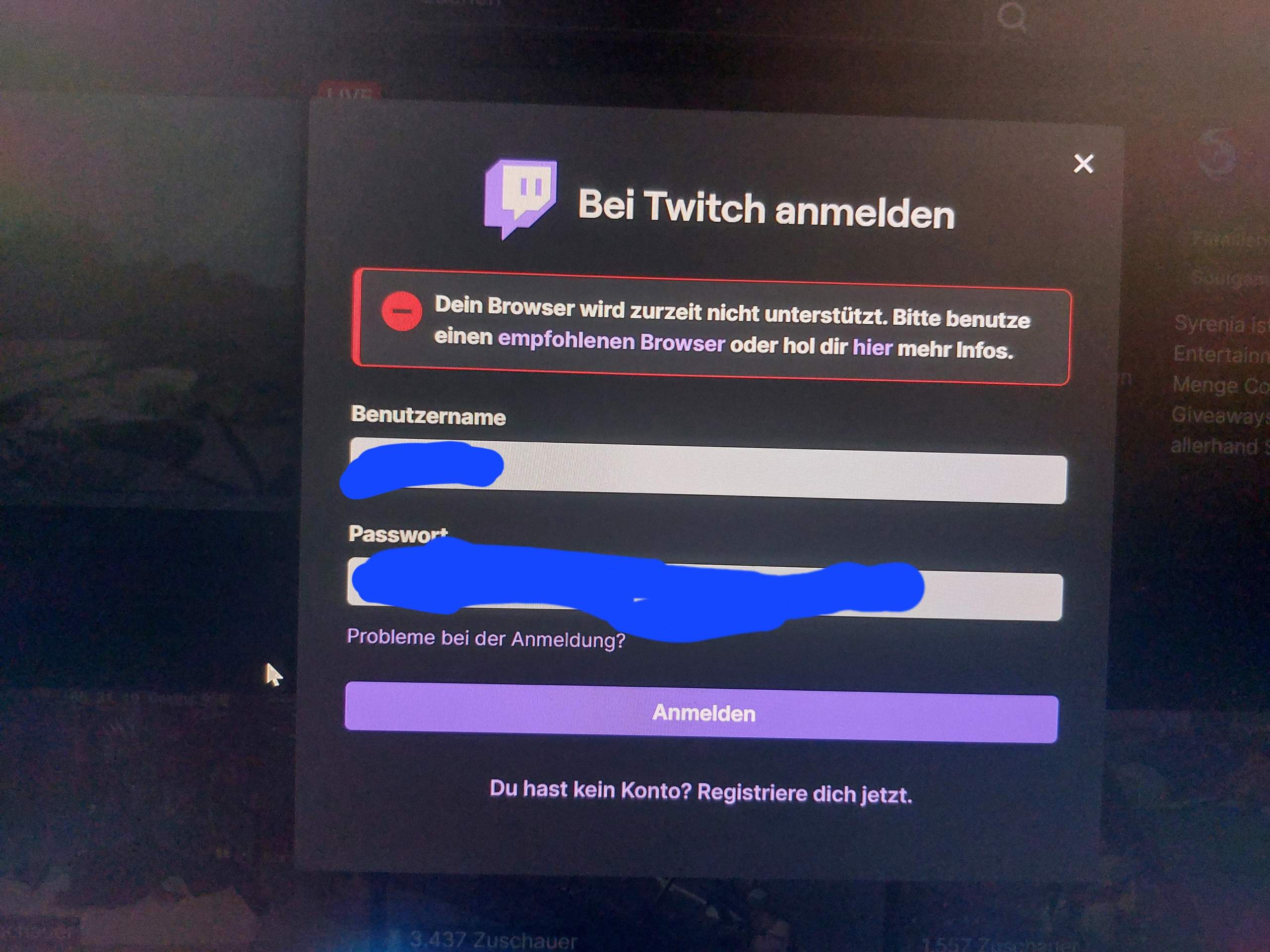 Wieso komme ich nicht mehr in mein Twitch Konto rein? (YouTube, Windows, Google)