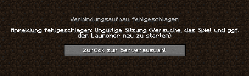 Wieso kommt dieser Fehler wenn ich einem Minecraft Server beitreten ...