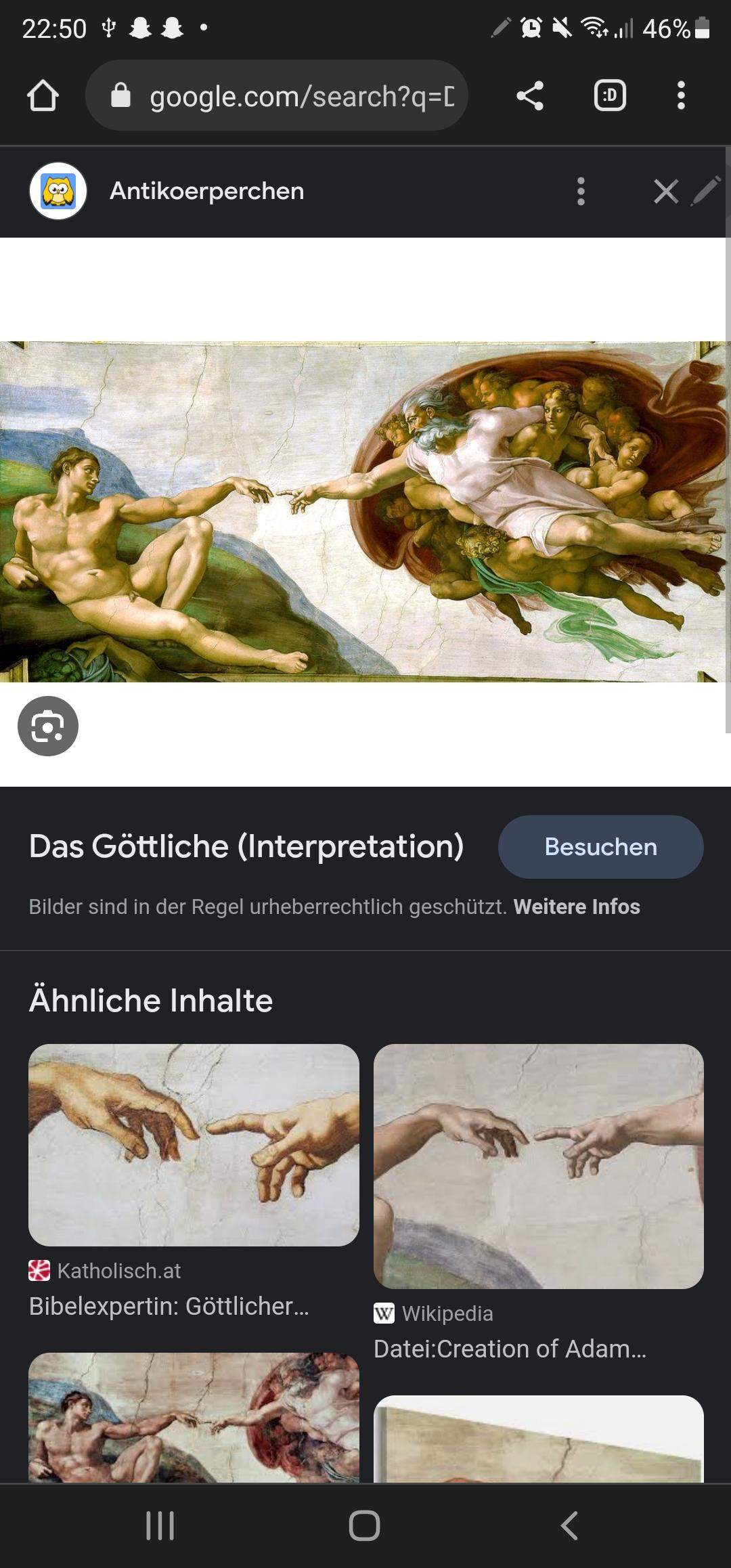 Wieso wird dieses bild mit mit dem Gedicht das göttliche von goethe ...