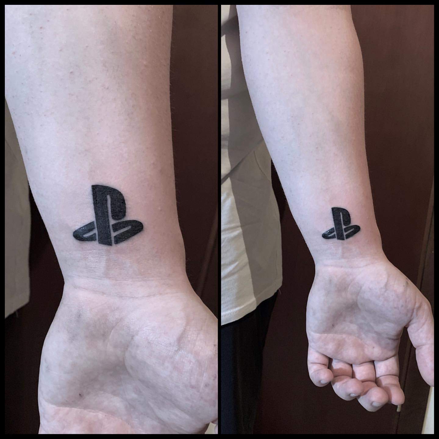 Playstation logo tattoo | Orangetattooshop.com