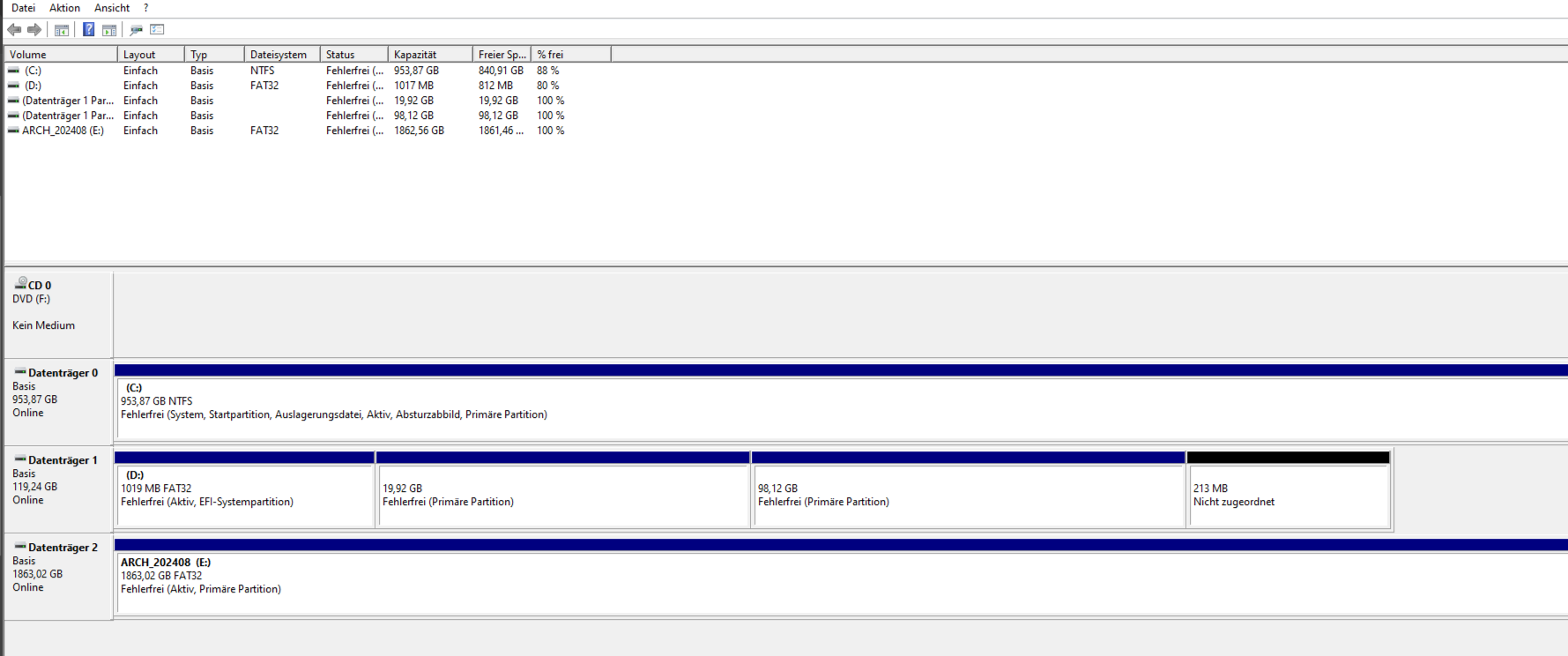 Windows 10 EFI und recovery Partitionen fehlen? (SSD, Partition)