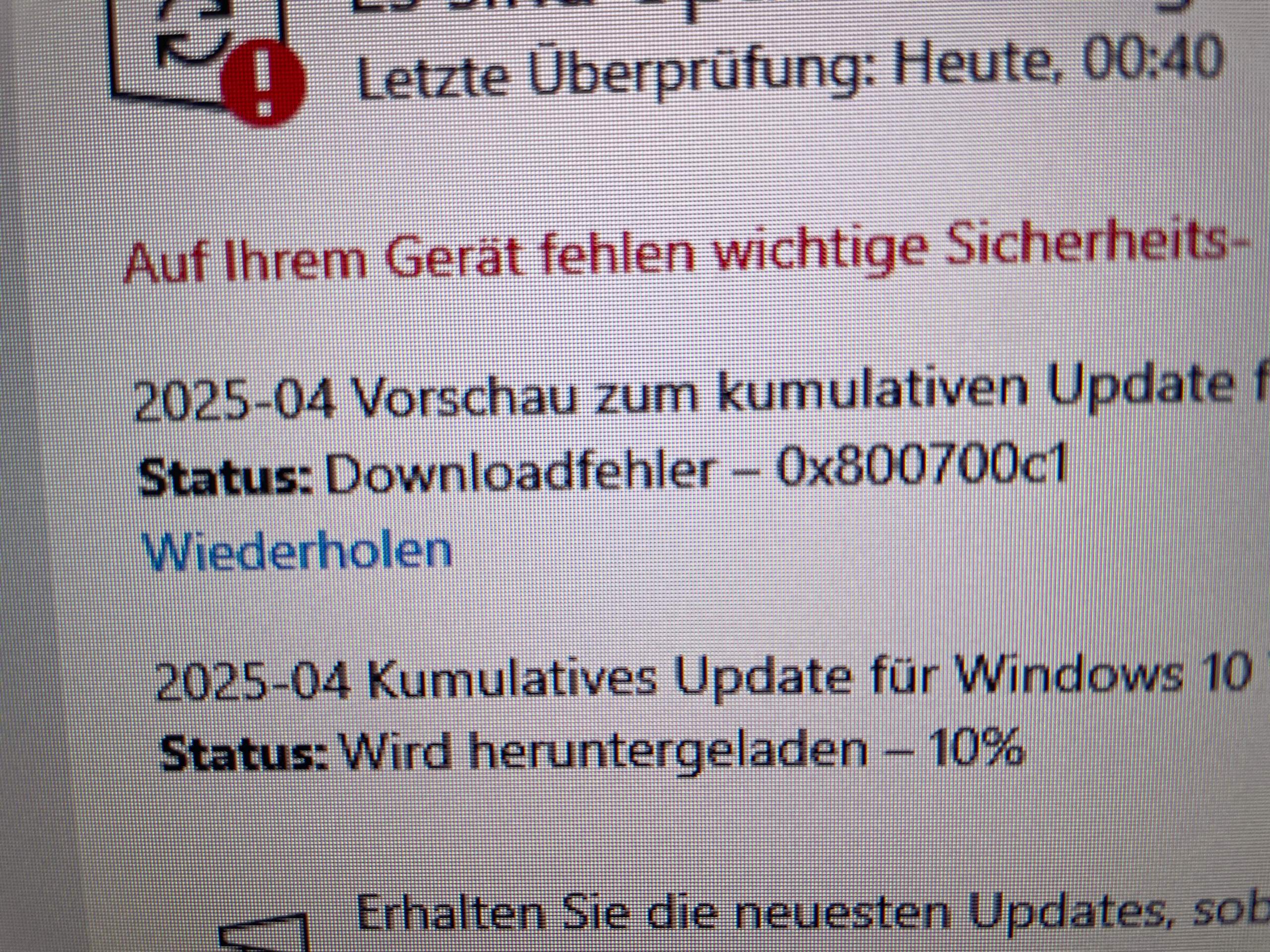 Windows 10 Update fehlercode? (Windows 11, Windows-Update)