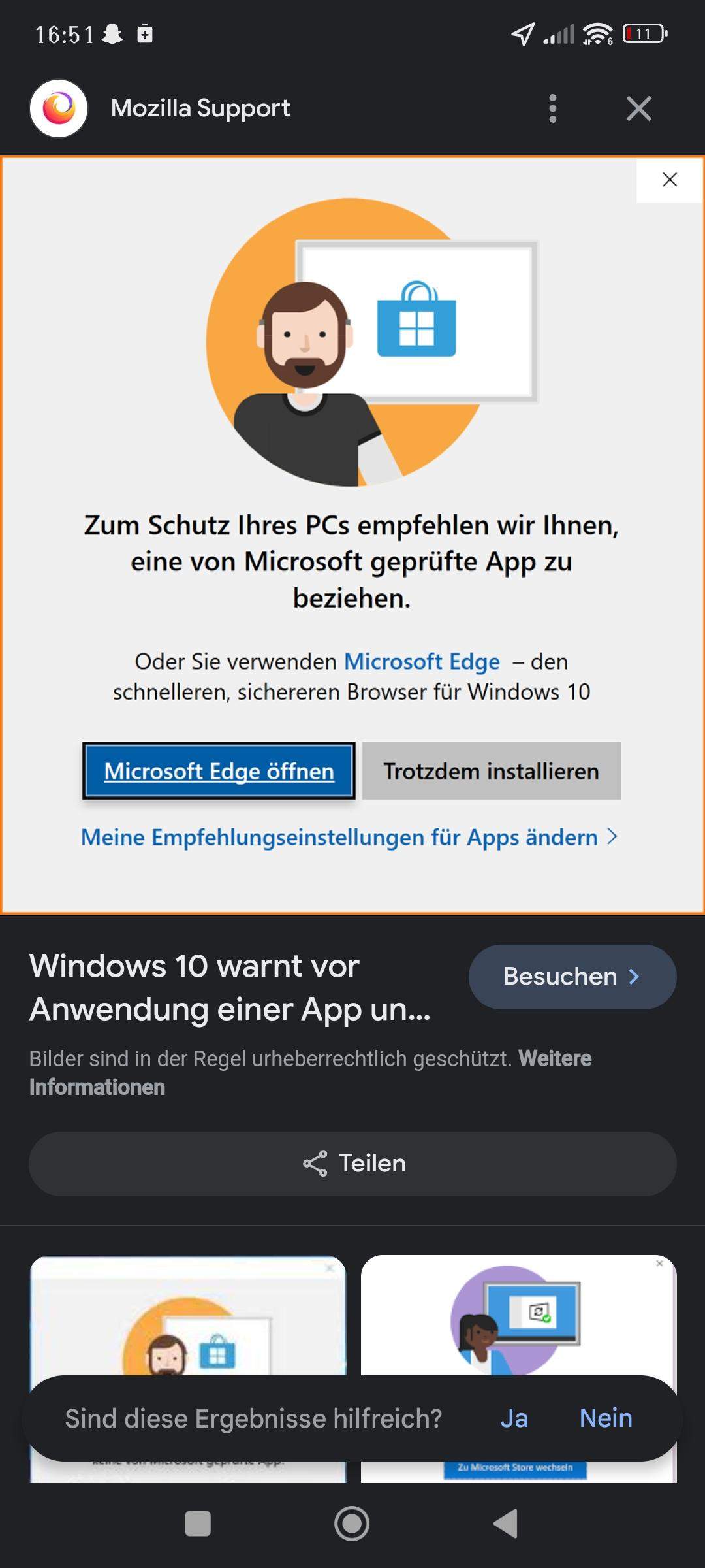 Windows 11 lässt mich keine apps von außerhalb des Apps Stores ...
