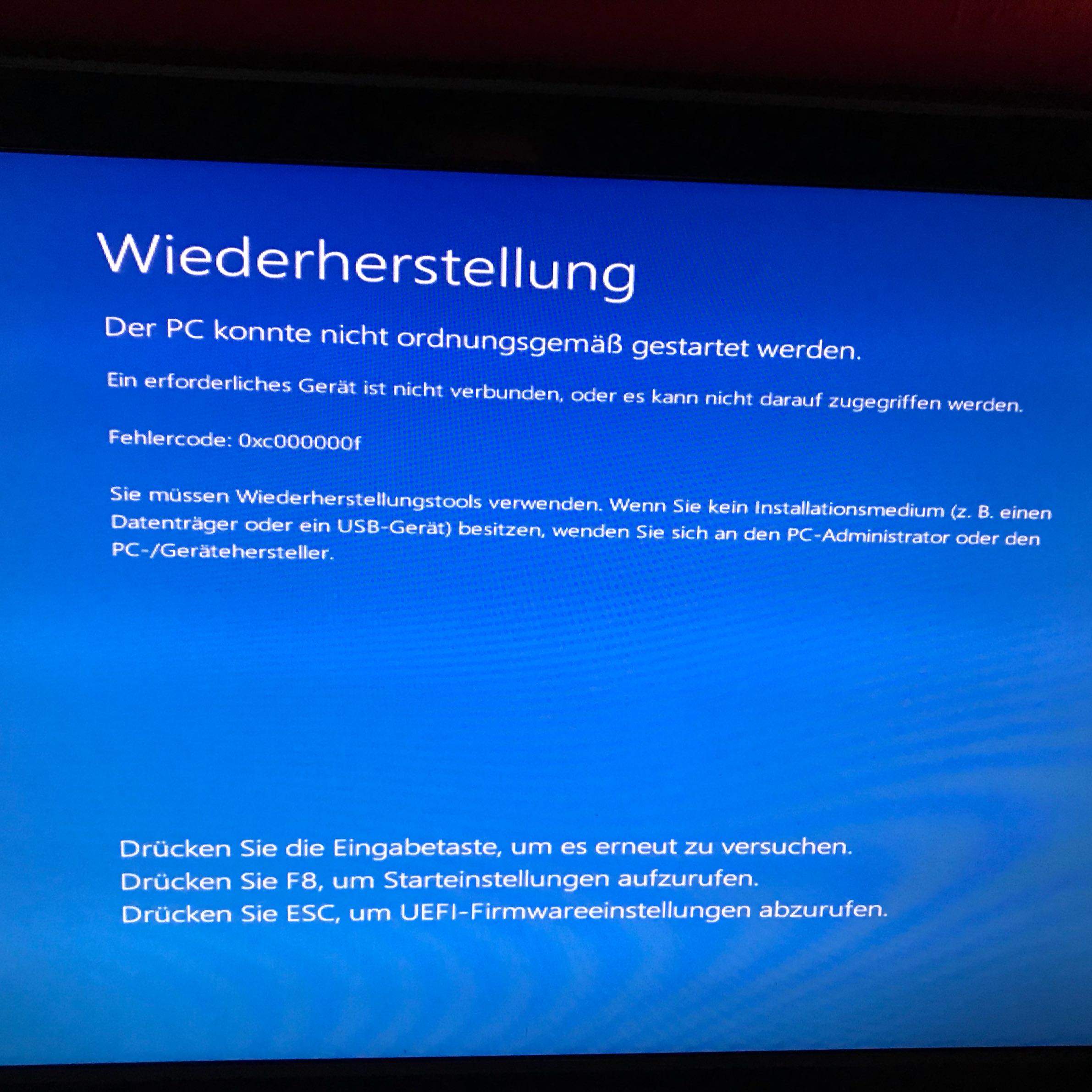 Windows Fehlercode 0xc000000f? (Computer, Technik, Spiele und Gaming)