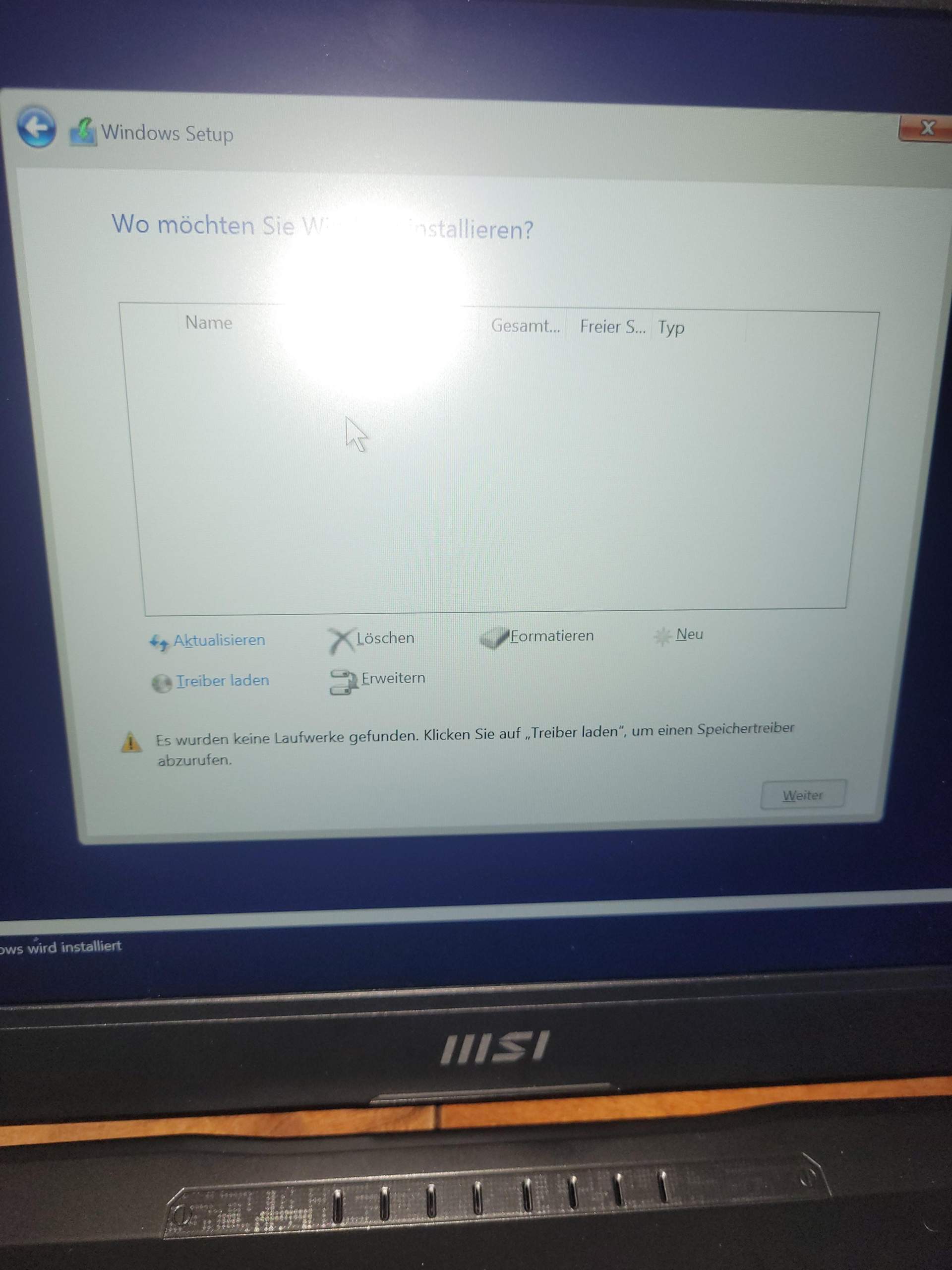 Windows Installation keine Laufwerke gefunden? (Technik, PC, Windows 10)