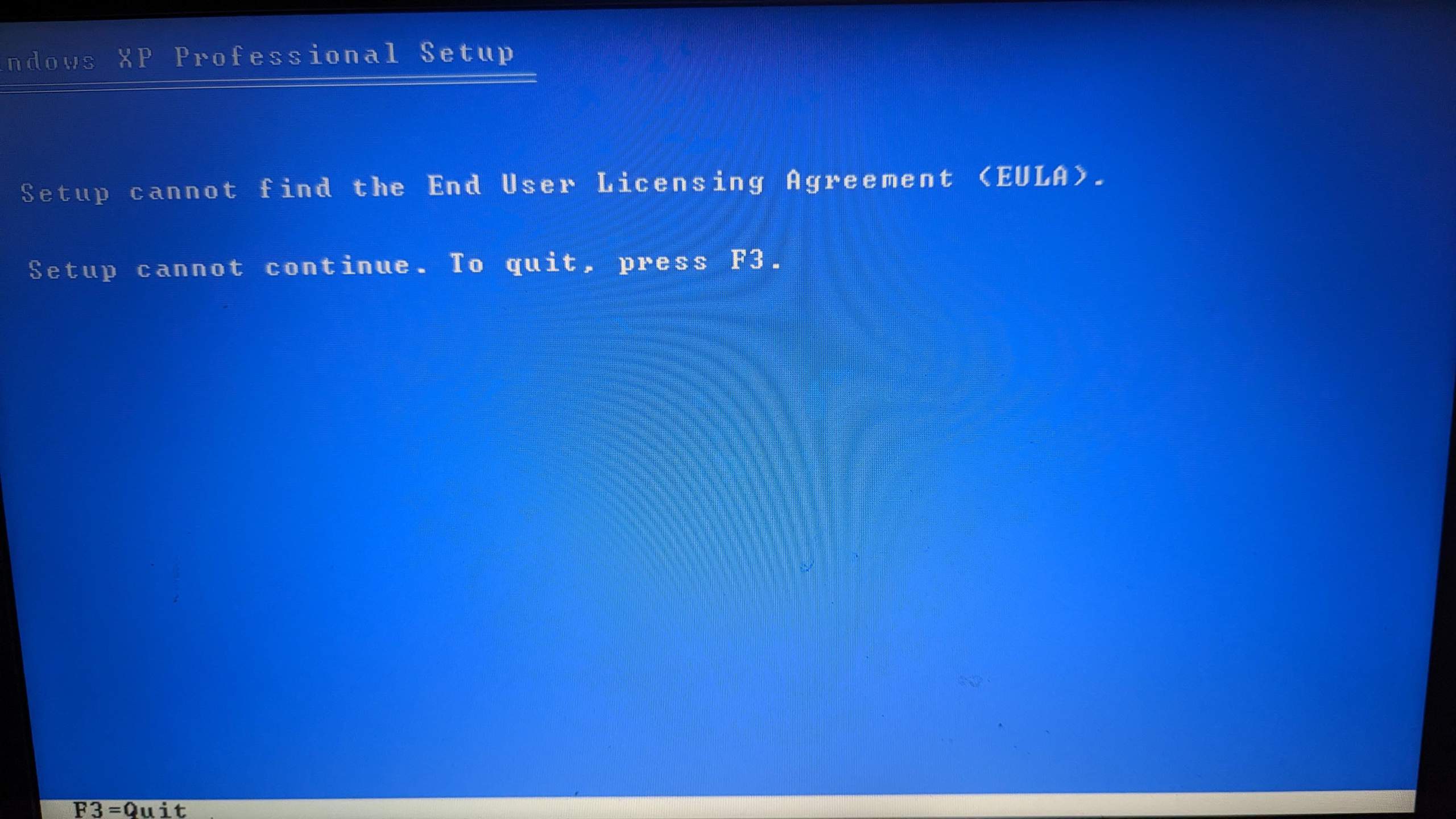 Windows XP Installation funktioniert nicht wegen EULA.? (Microsoft ...