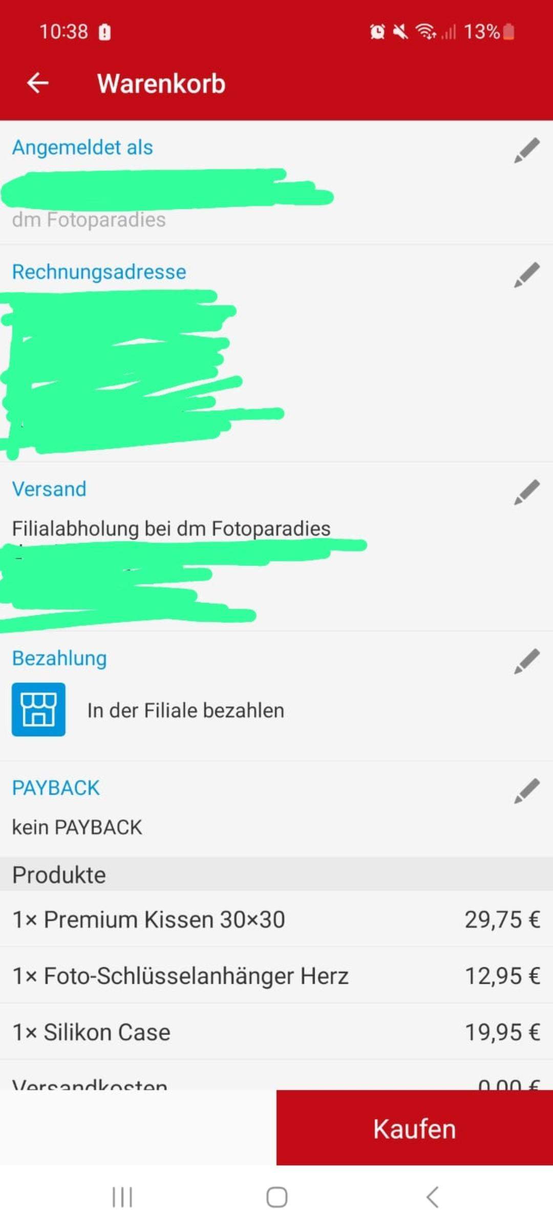 Wir funktioniert die filialabholung cewe/dm? (bezahlen, Selbstabholung)