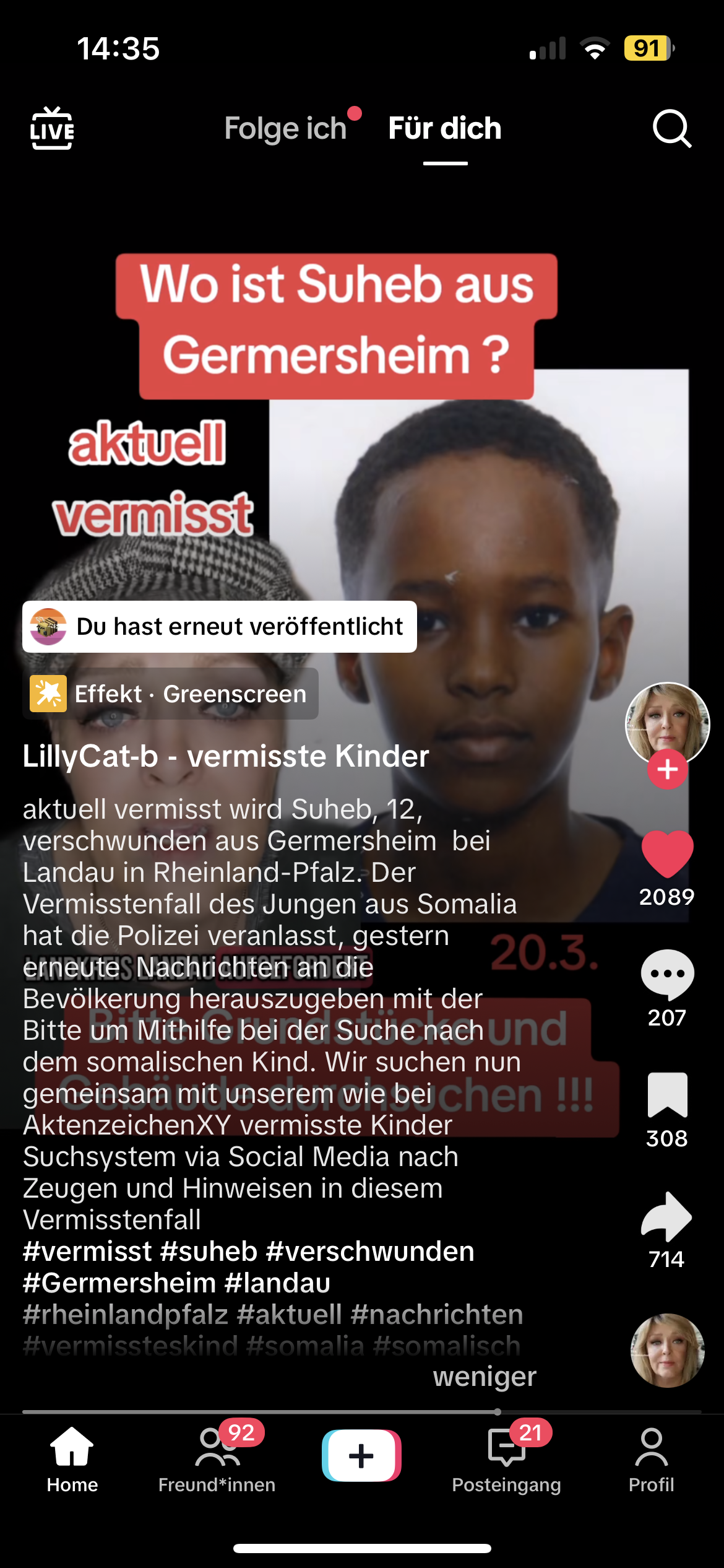 Wird der 12 jährige Suheb aus Germersheim auch so ein Fall wie Becky ...