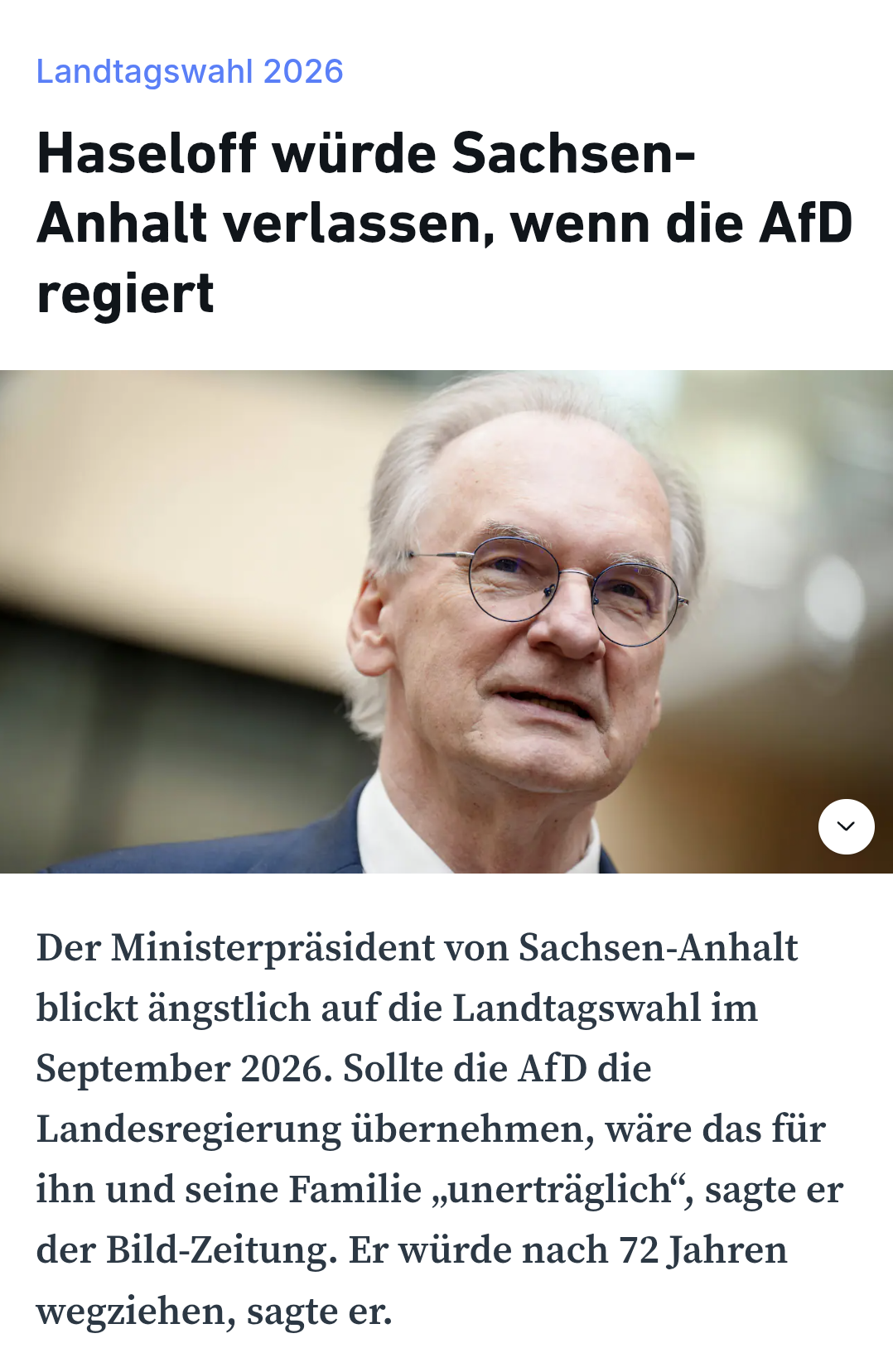 Wird Haseloff nach einem Sieg der AfD und einer Regierungsbeteiligung ...
