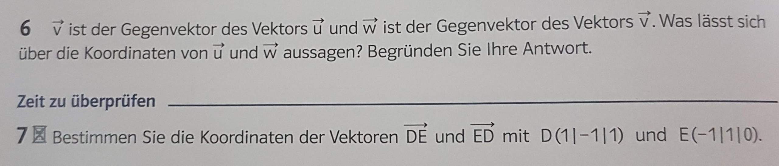 Wje bestimmte ich die Koordinaten der Vektoren? (Schule, Mathematik)