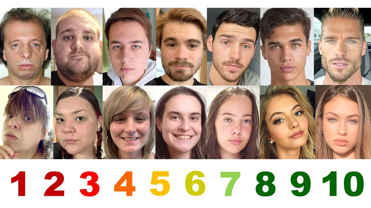 Wo befindet ihr euch auf der Attraktivitätsskala? (Liebe, Sex, Frauen)