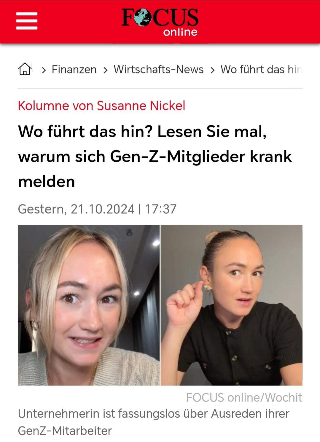 Wo führt das hin? Warum sich Gen Z krank melden (Geld, Deutschland, Arbeit)