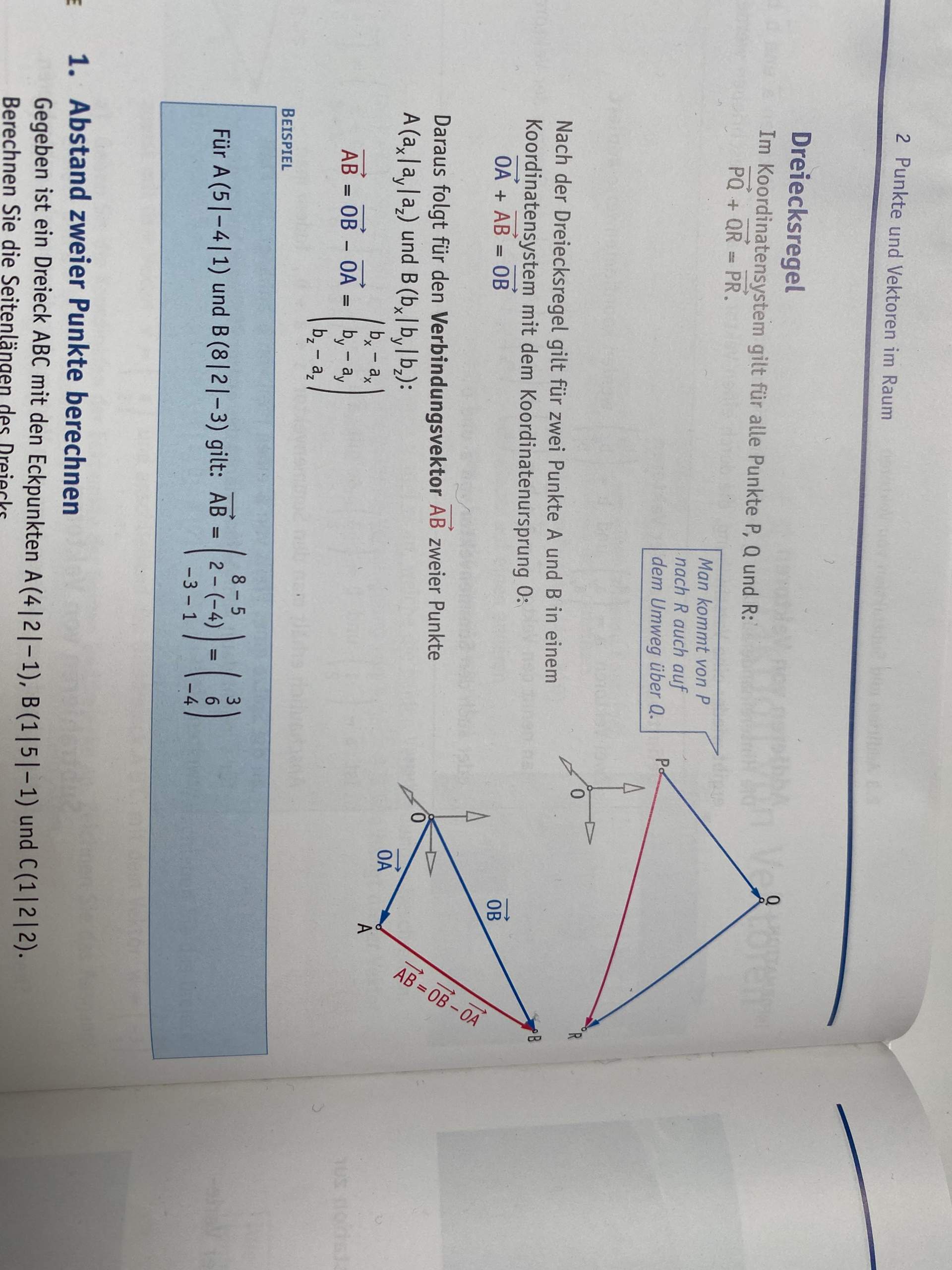Wo ist der Unterschied bei der Dreiecksregel? (rechnen, Funktion, Gleichungen)