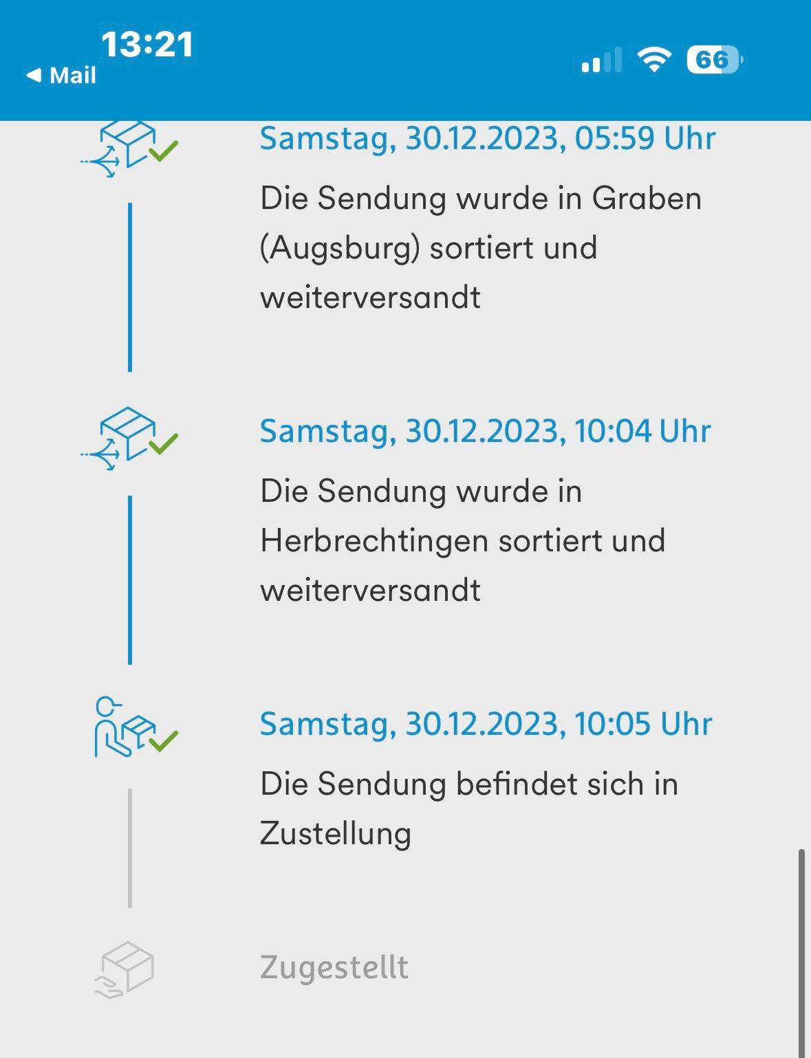wo ist mein paket? (Bestellung, Hermes, Zustellung)