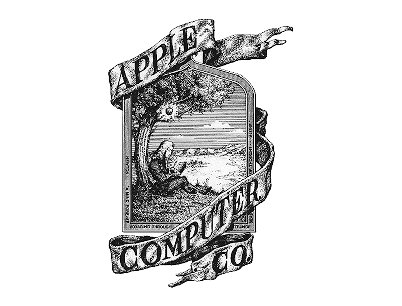 Wurde das erste Apple-Logo mit Newton unter dem Apfelbaum je auf einem ...