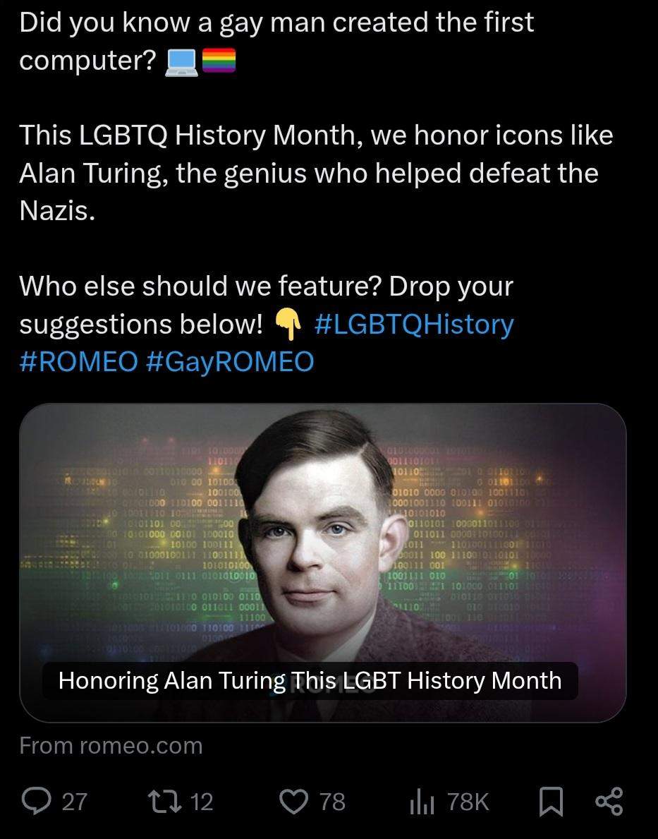 Wusstet ihr, dass ein Schwuler den Computer erfunden hat? (Technik ...