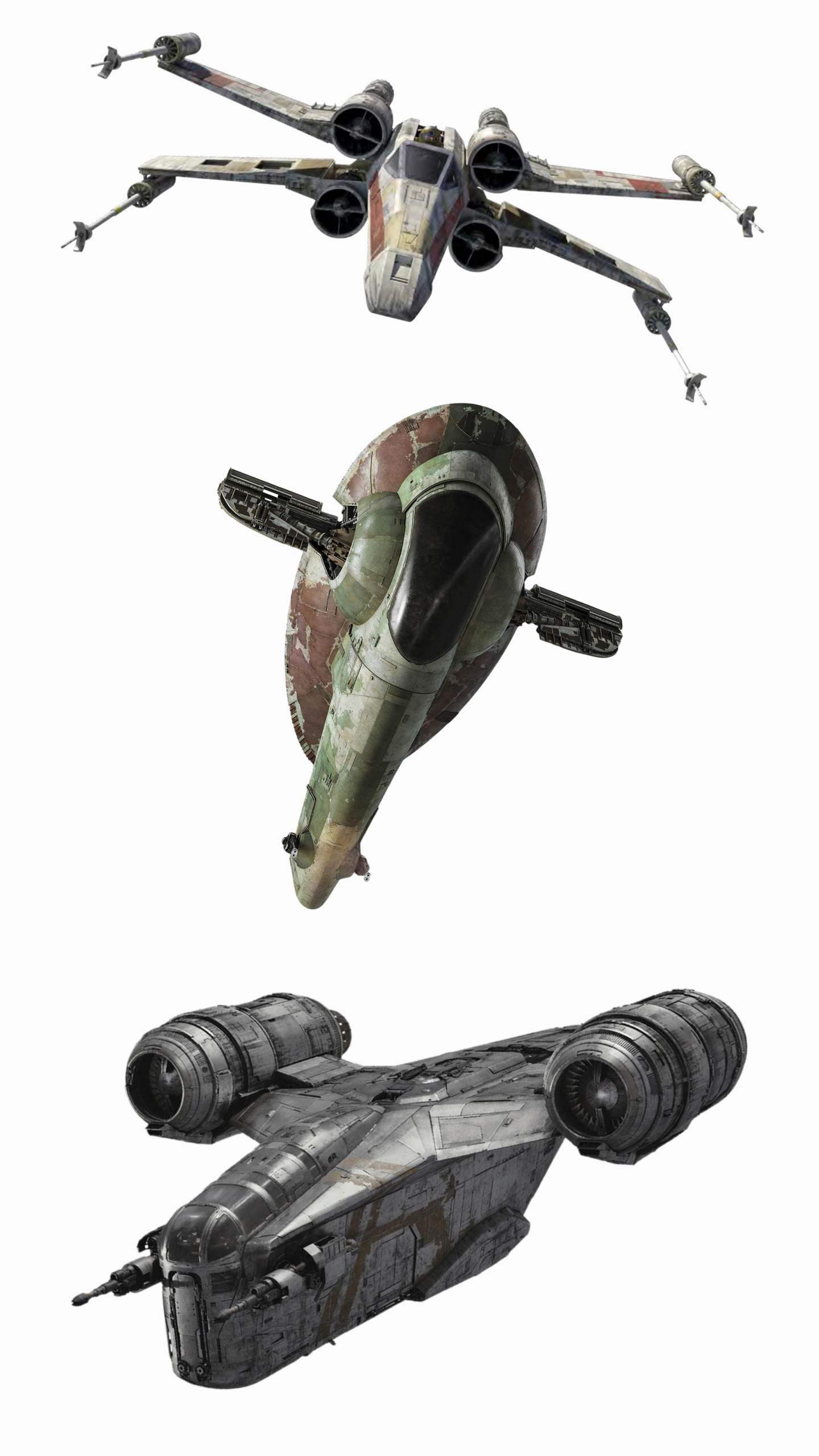 X-Wing / Slave One / Razor Crest (Star Wars, Widerstand, Raumschiff)