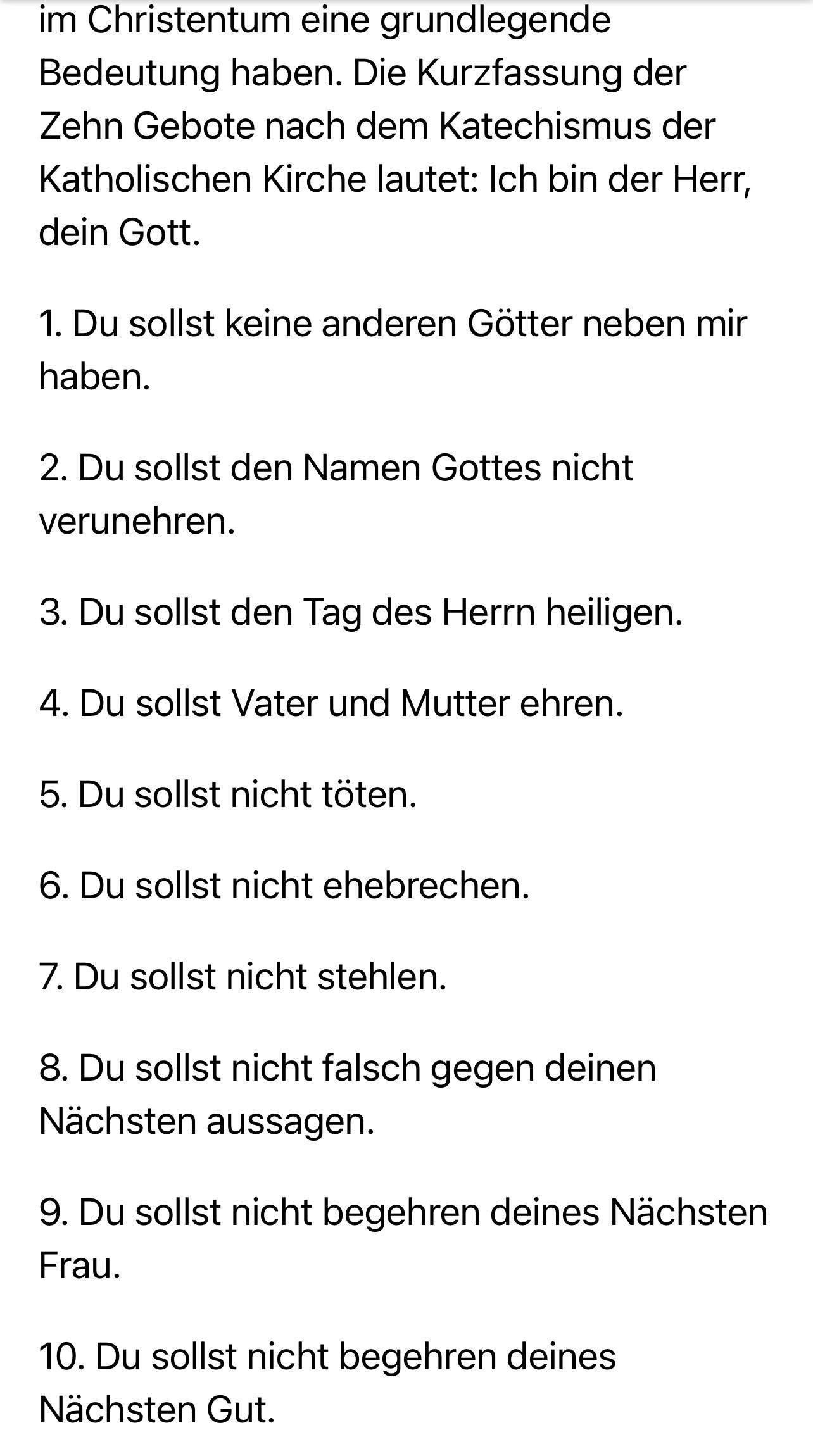 Zehn Gebote - warum weichen die der katholischen Kirche von der Bibel ...