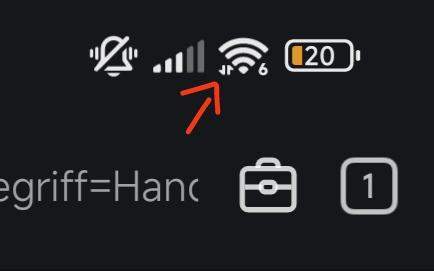 Zeichen neben dem WLAN Symbol? (mobile Daten)