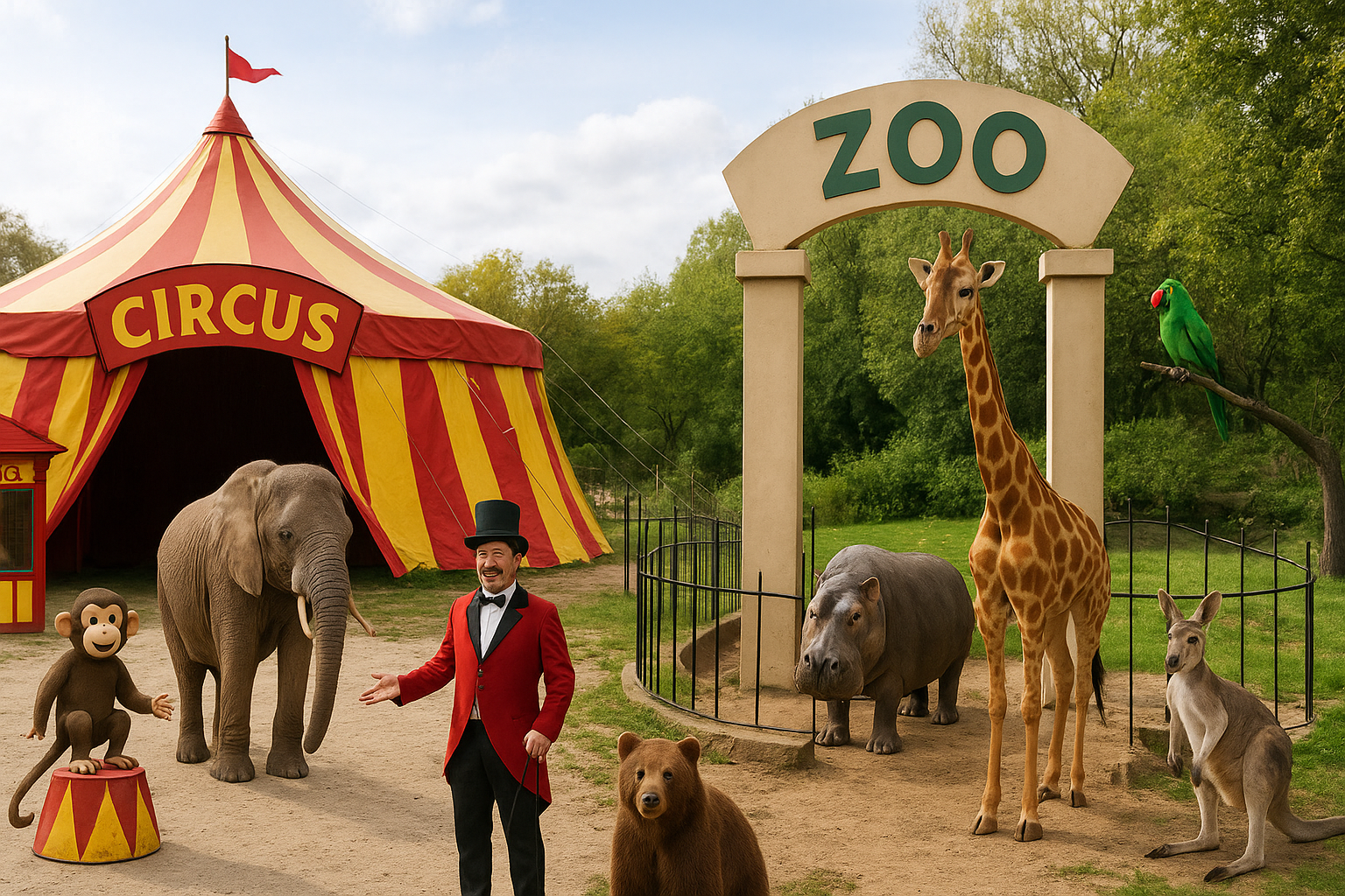 Zirkus mit Tieren vs. Zoo: Wie seht Ihr das? (Menschen, Tiere, Tierhaltung)