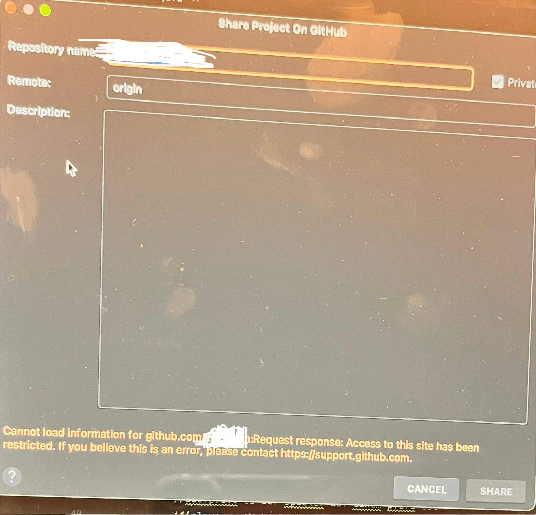 Zu GitHub teilen geht nicht? (programmieren, Projekt)