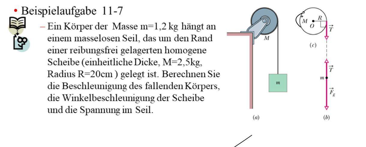 Zweites Newtonsches Gesetz, Rotation Drehmoment, Scheibe? (Mathematik ...